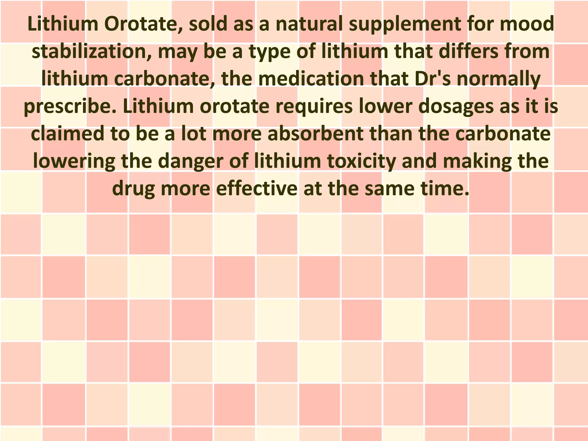 What Is Lithium Toxicity? Can Lithium Orotate Cause Lithium Toxicity? | PPT