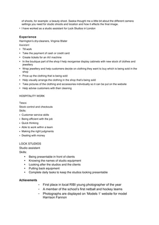 Hannah Jeffries Portfolio | PDF