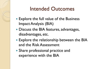 Assessing the Value of the BIA - Andrews 2017 | PPT