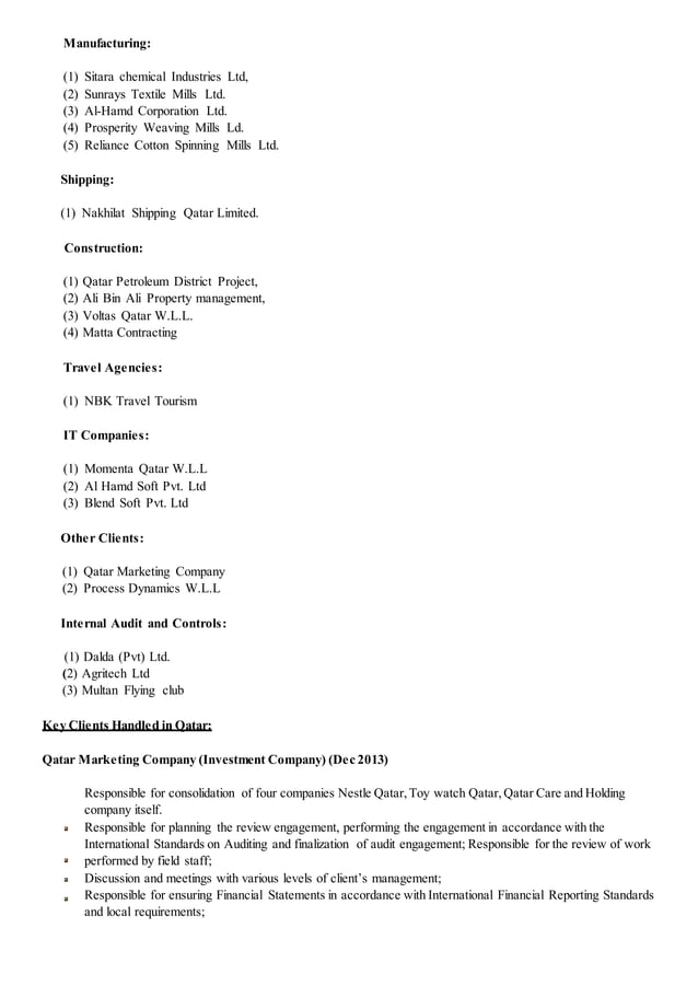 CV Ali Hassan Saleem ACCA | PDF