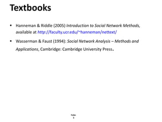 Social Network Analysis BAsic Concepts, Methods and Theory | PDF