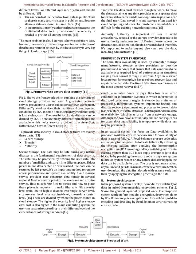 Enhancing Availability of Data in Mixed Homomorphic Encryption in Cloud | PDF