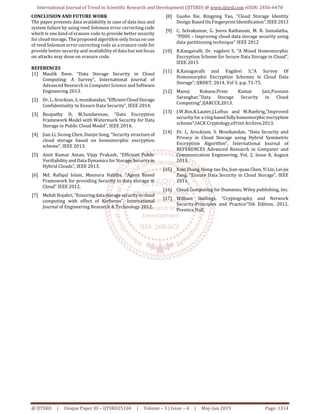 Enhancing Availability of Data in Mixed Homomorphic Encryption in Cloud | PDF