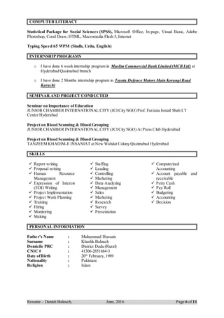 Resume - Danish Baloach | DOCX