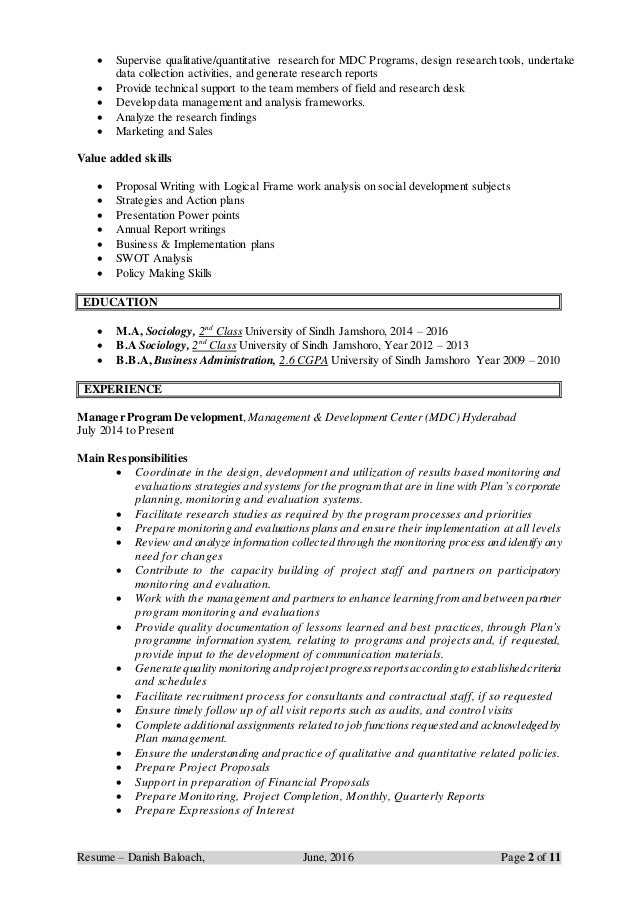 Resume - Danish Baloach