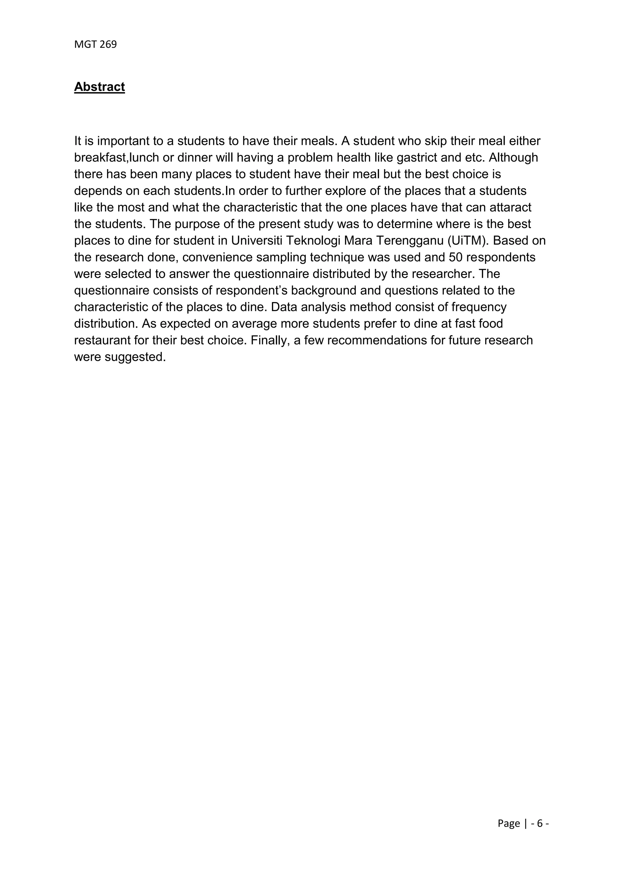 report on project paper | PDF