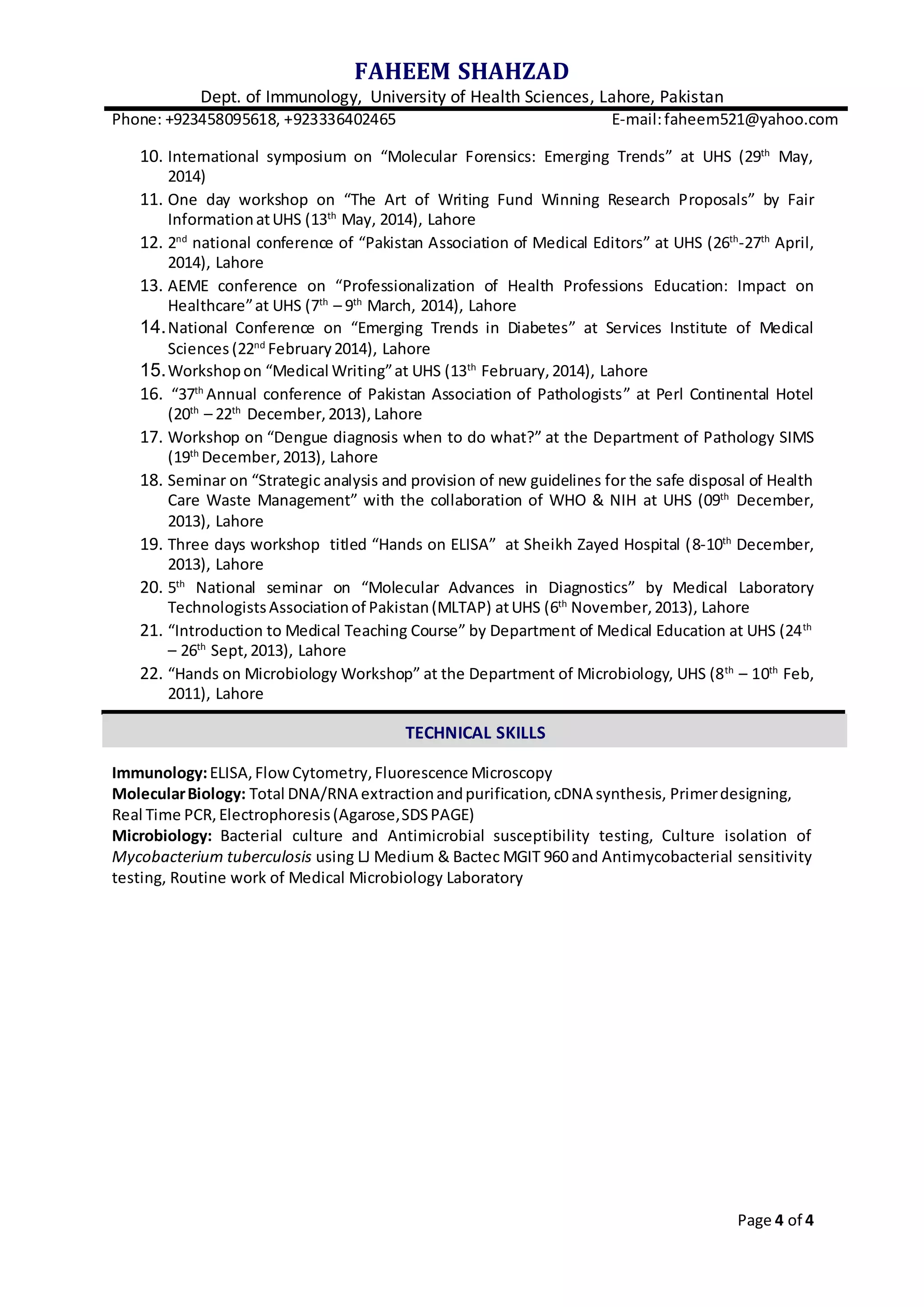 Faheem Khan CV final | PDF
