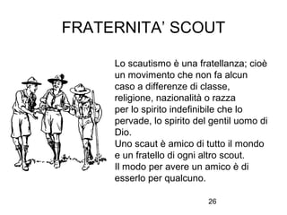RIFLESSIONI SULLO SCAUTISMO | PPT