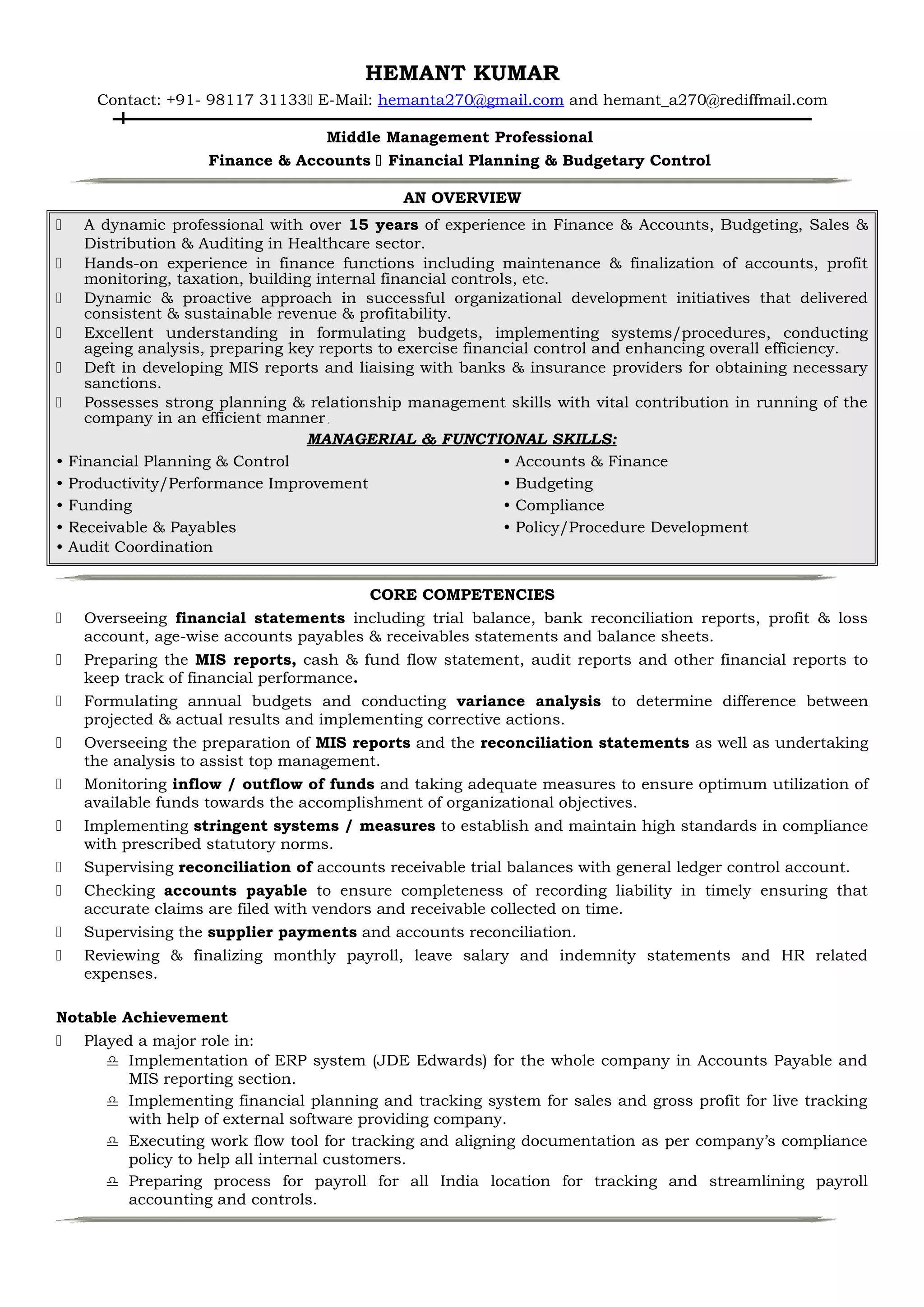 CV Hemant Kumar | DOC