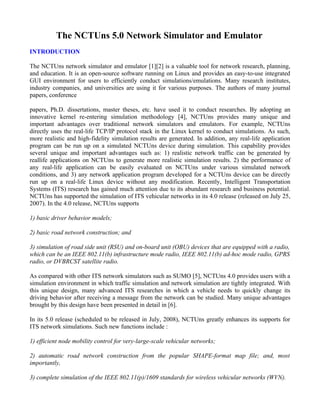 The NCTUns 5.0 Network Simulator | DOC
