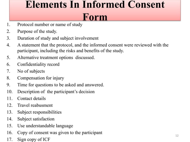Informed consent form | PPTX