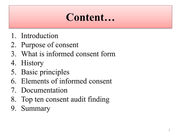 Informed consent form | PPTX