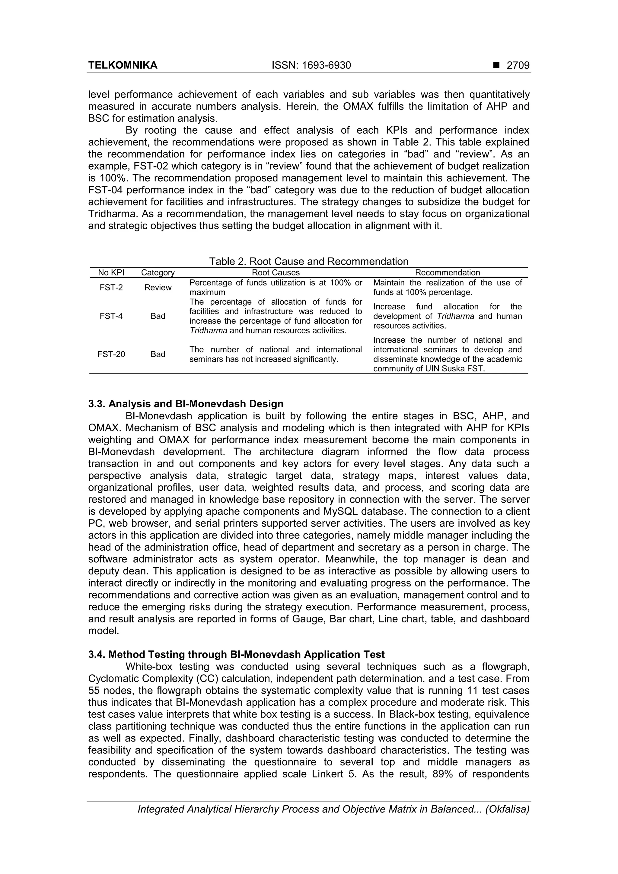 Integrated Analytical Hierarchy Process and Objective Matrix in ...