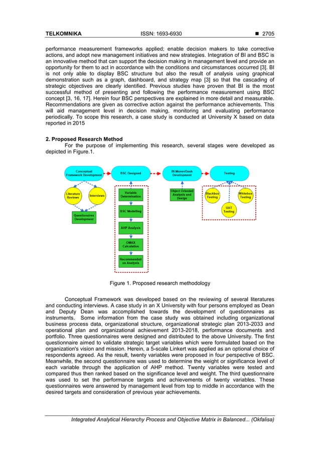 Integrated Analytical Hierarchy Process and Objective Matrix in Balanced Scorecard Dashboard ...