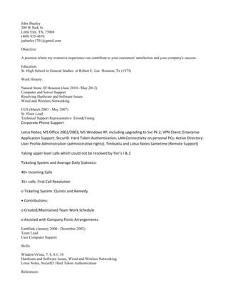 John-Sharley-Resume | PDF