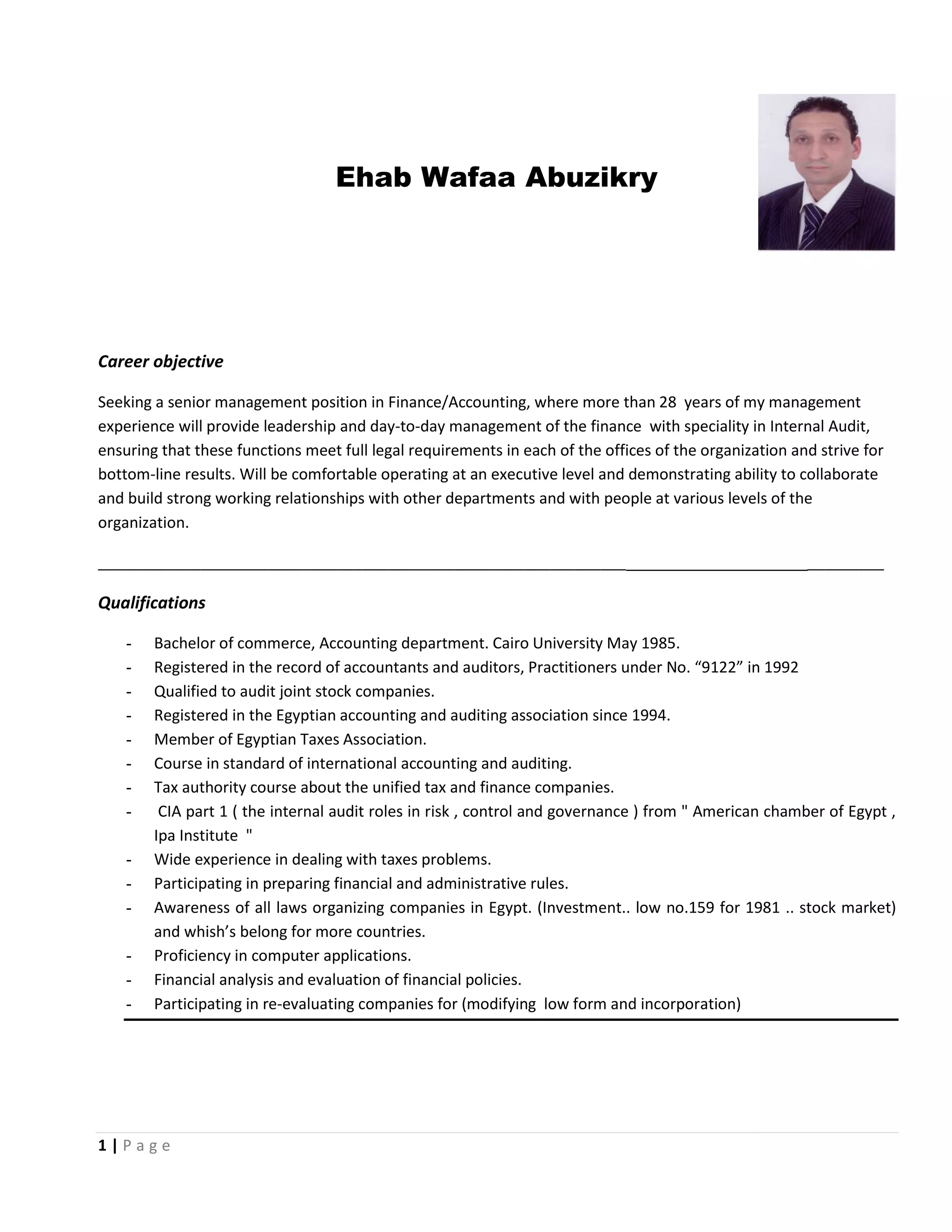 Ehab Wafaa CV in eng 01 | PDF