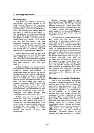 Effect of grafting cucumber onto some rootstocks for controlling root ...