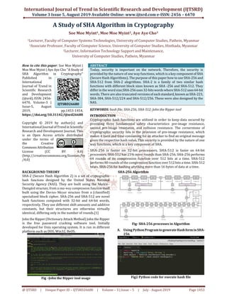 A Study of SHA Algorithm in Cryptography | PDF