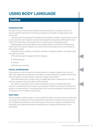 Using Body Language (PDF) | PDF