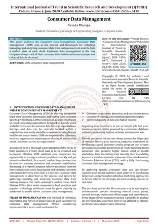 Consumer Data Management | PDF | Databases | Computer Software and Applications