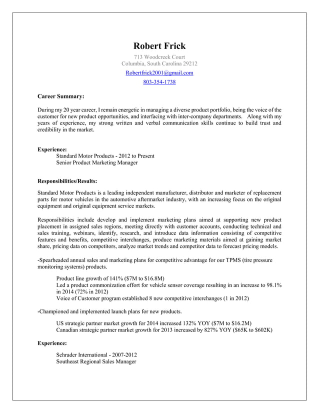 Resume - Frick | PDF