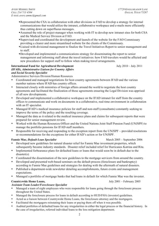 Avery Merriel Smith CV - Jan 2016 | PDF | Home Financing | Personal Debt