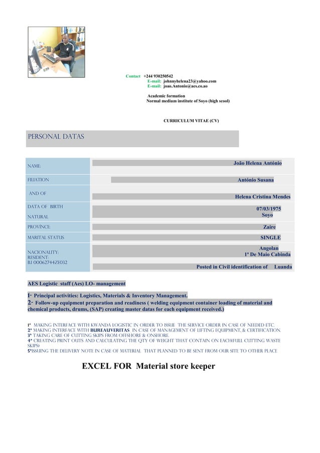 CV JOAO HELENA ANTONIO | PDF