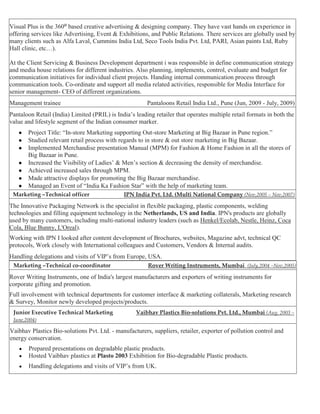 Avani Shah - Resume 26062015 | PDF | Marketing and Advertising | Business