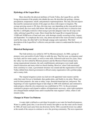 Logan River Water Rights Report | PDF