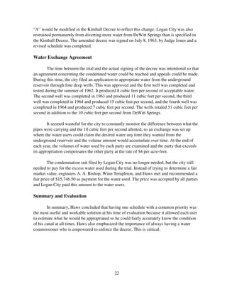 Logan River Water Rights Report | PDF