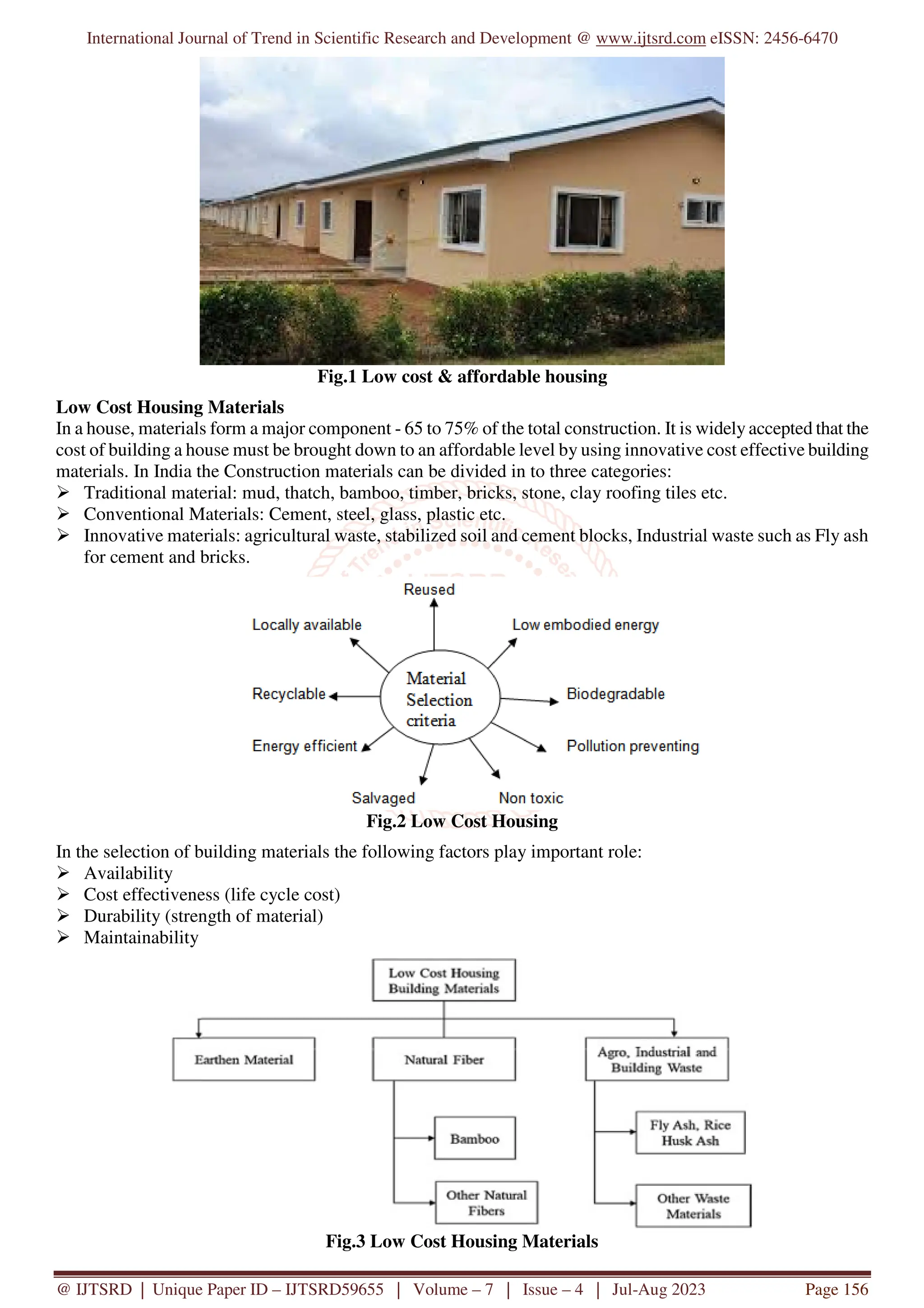 An Awareness of Low Cost Housing Materials Used in Buildings | PDF