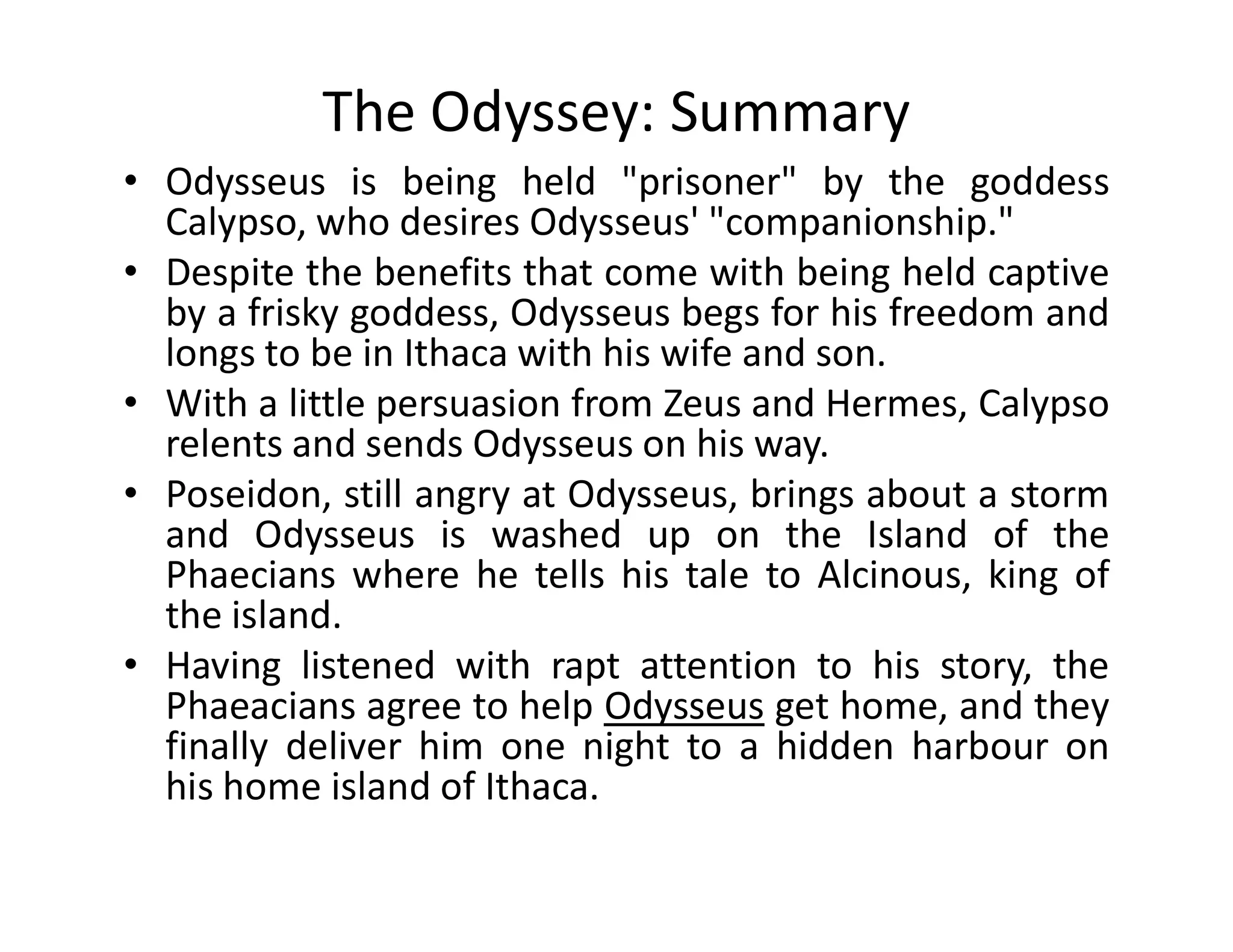 Homer's The Odyssey-Part-1 | PDF
