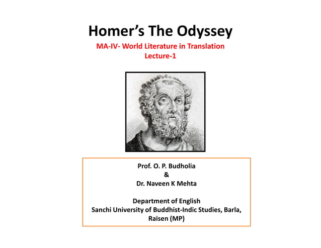 Homer's The Odyssey-Part-1 | PDF