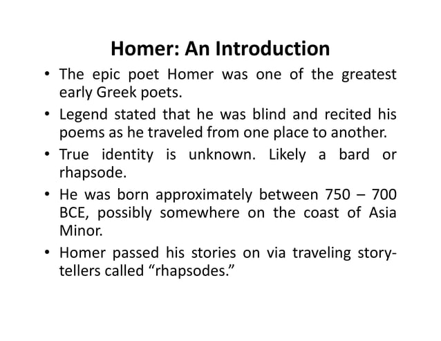 Homer's The Odyssey-Part-1 | PDF