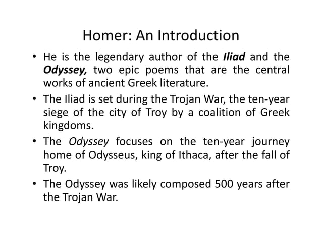 Homer's The Odyssey-Part-1 | PDF