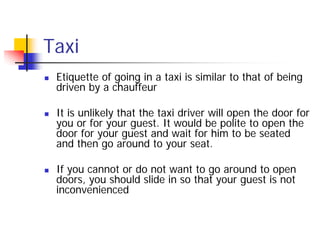Automobile Etiquette | PPT