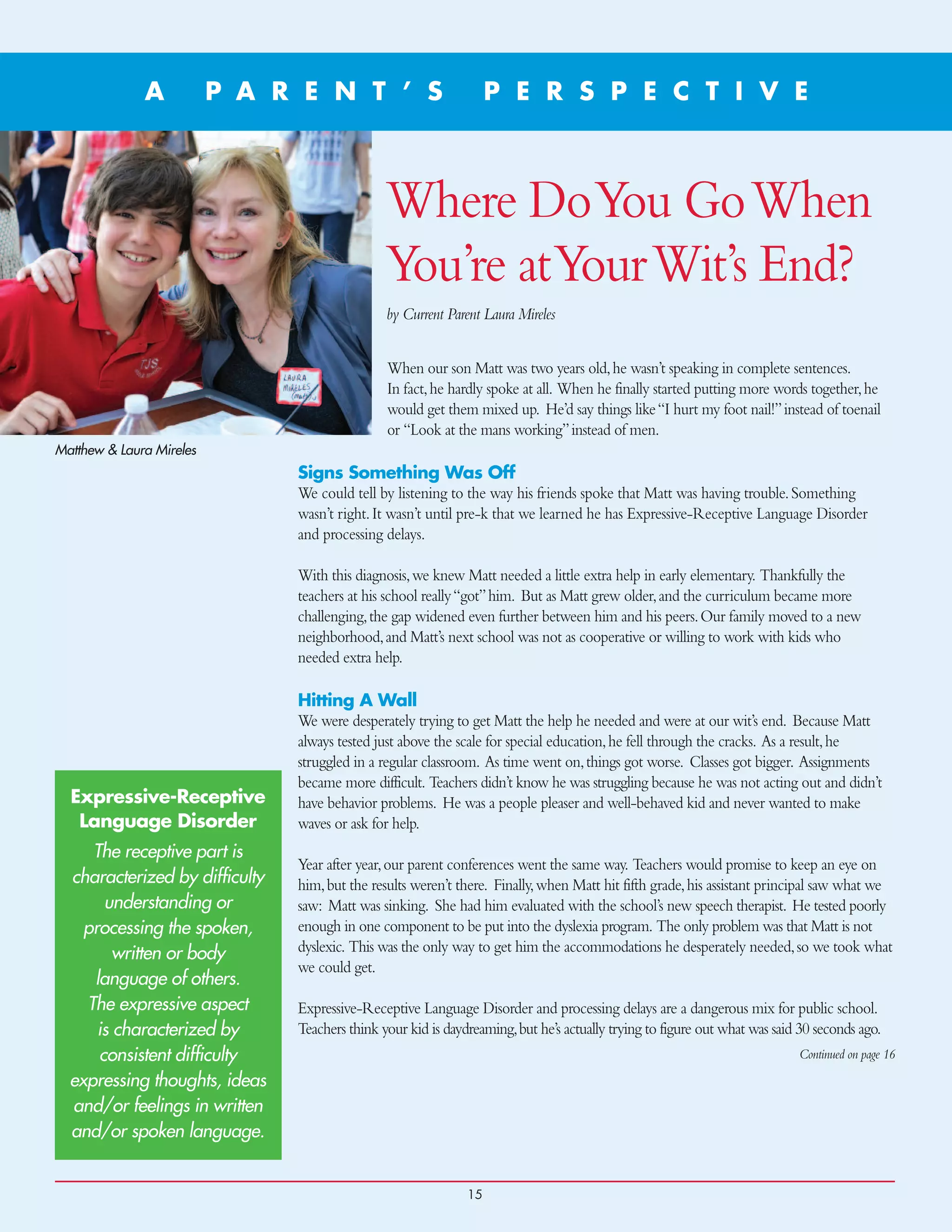 A Parent's Perspective | PDF