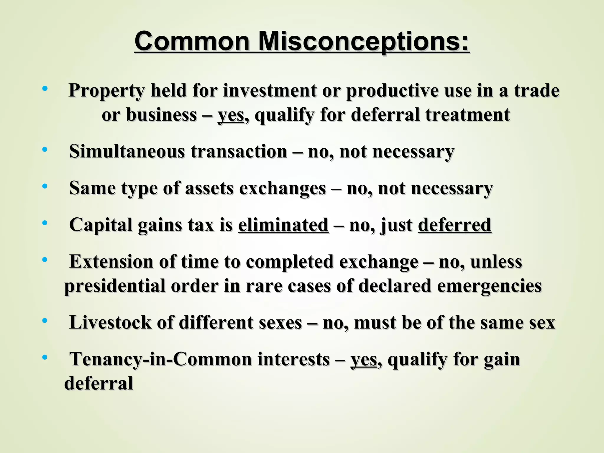 Deferred Exchange Presentation MWH 5-18 | PPT