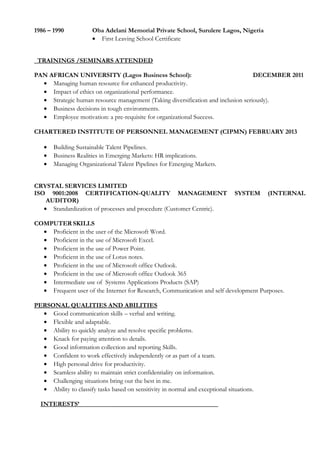 OLADELE BAKARE CV | PDF