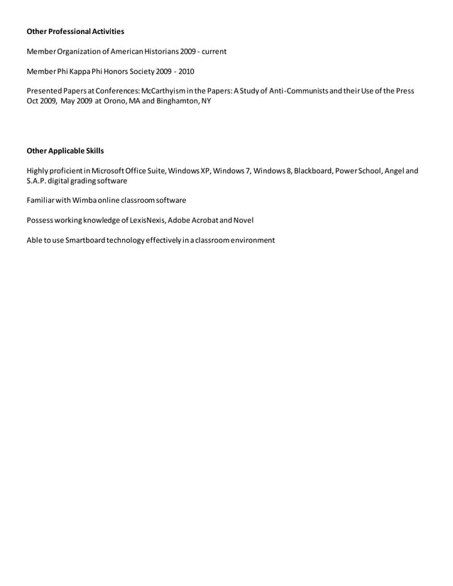 PB Teaching Resume | DOCX | Educational Assessment | Education