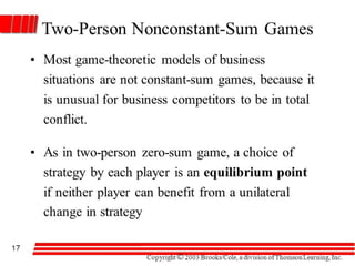 Game theory lecture slides - definition, classification | PPT