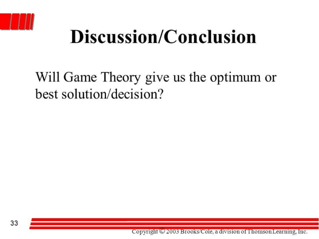 Game theory lecture slides - definition, classification | PPT