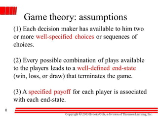 Game theory lecture slides - definition, classification | PPT