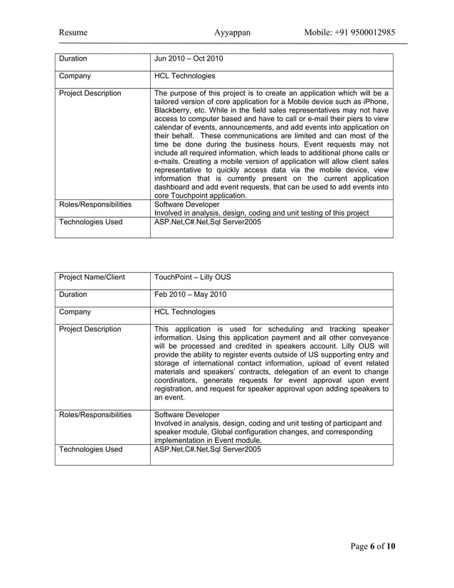 Dot Net Profile_8 Years Exp | PDF