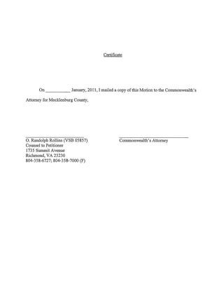 Motion to Rescind Order | PDF