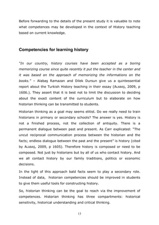 Csikos Gabor thesis competence based History teaching | PDF