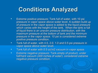 API 12F Shop Welded Tank Pressure Analysis | PPT