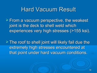 API 12F Shop Welded Tank Pressure Analysis | PPT