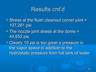 API 12F Shop Welded Tank Pressure Analysis | PPT