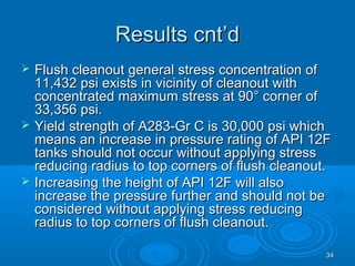API 12F Shop Welded Tank Pressure Analysis | PPT